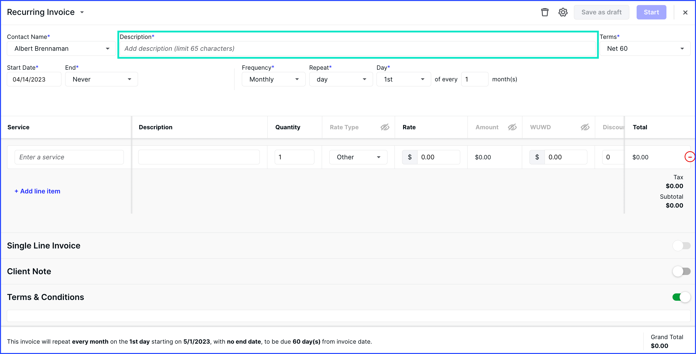 8.3 Create Recurring Invoices – Canopy Onboarding