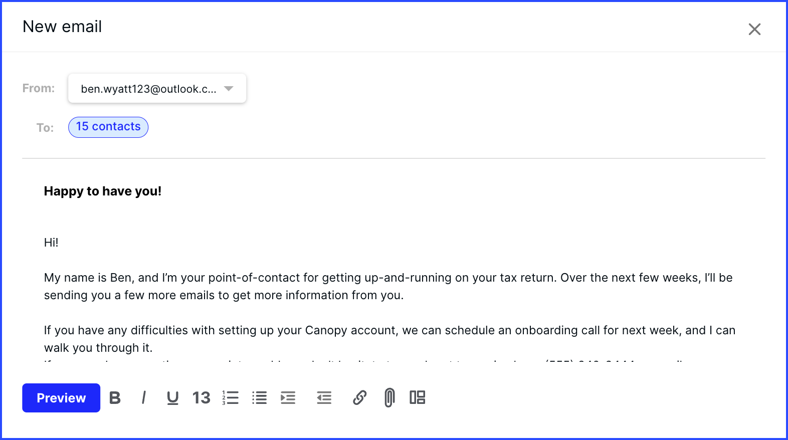 3.4 Email Clients *Client Structure* – Canopy Onboarding