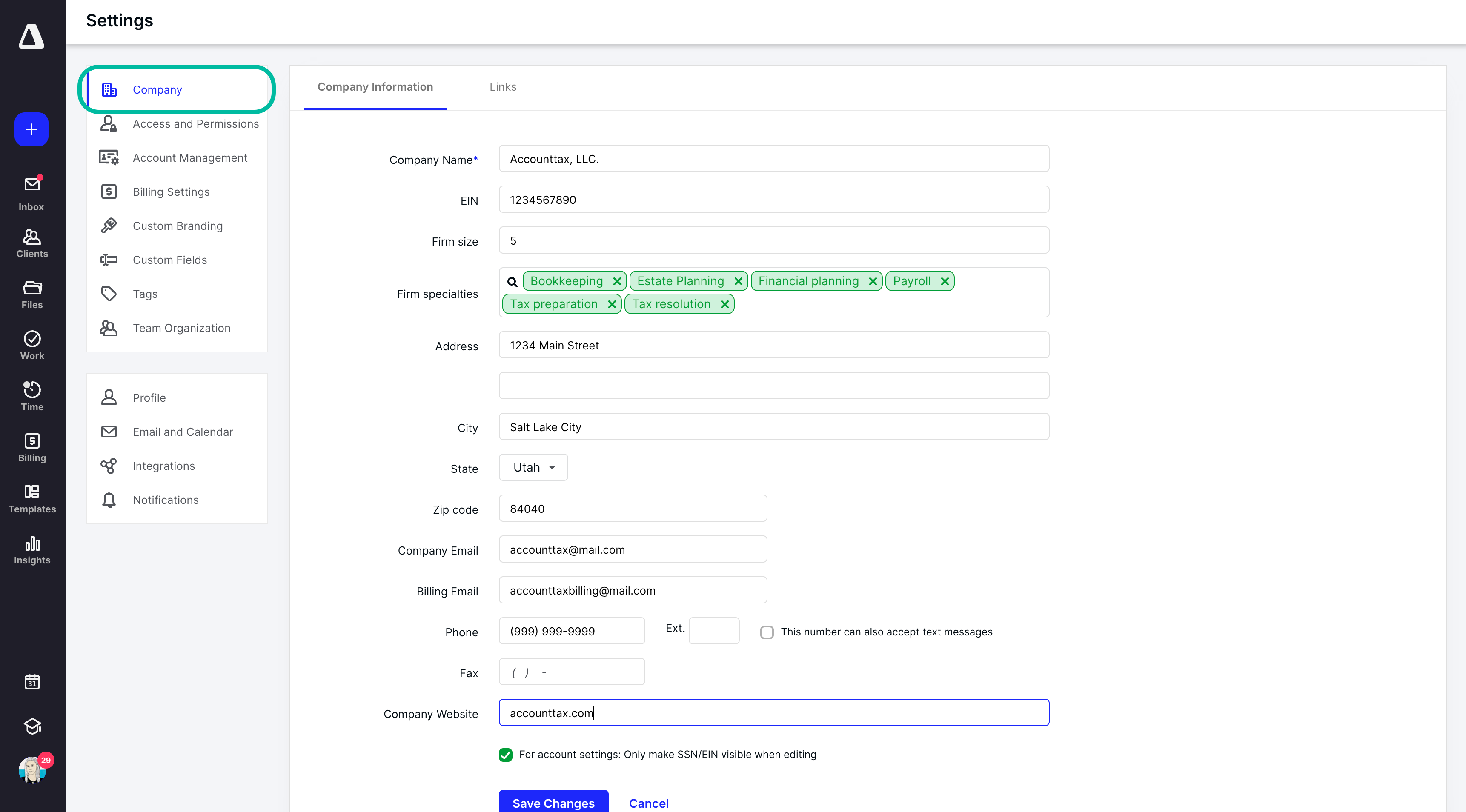 1.2 Enter Practitioner & Firm Info – Canopy Onboarding