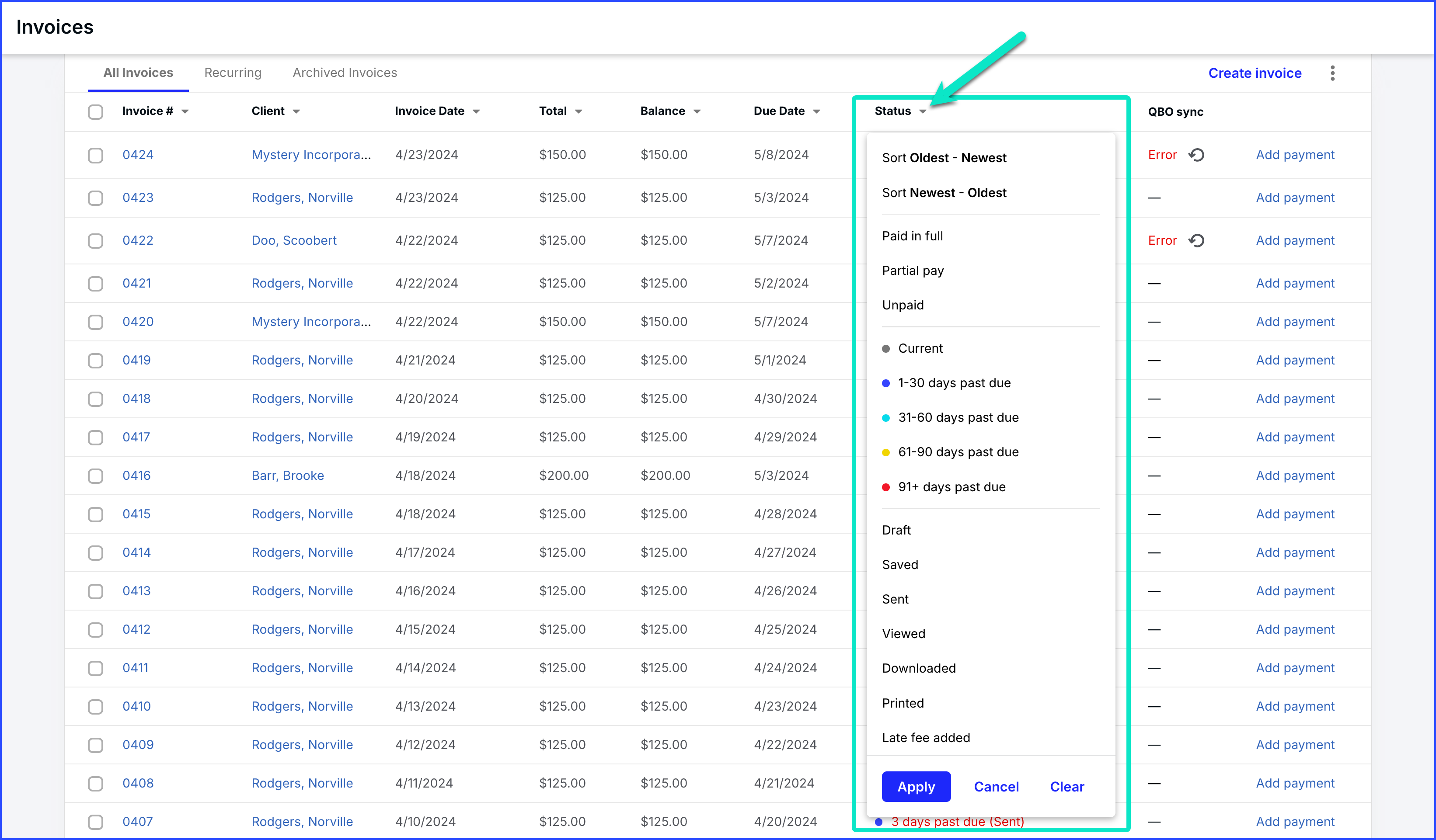 8.6 Tracking All Invoices – Canopy Onboarding