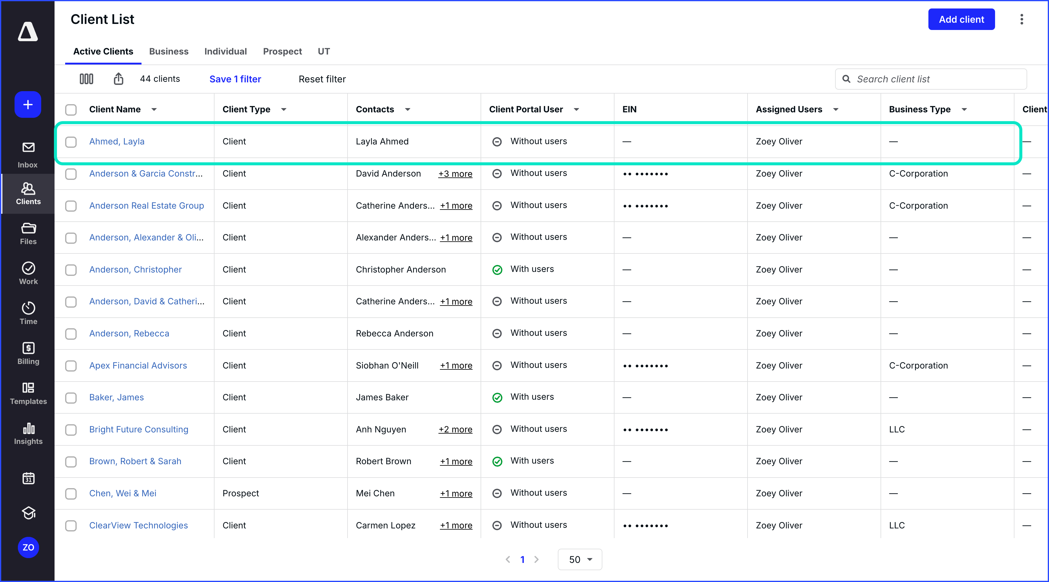 2.1 Navigating Client, Contact Lists & Records – Canopy Onboarding