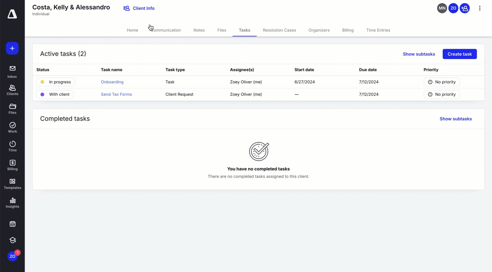 2.1 Navigating Client, Contact Lists & Records – Canopy Onboarding