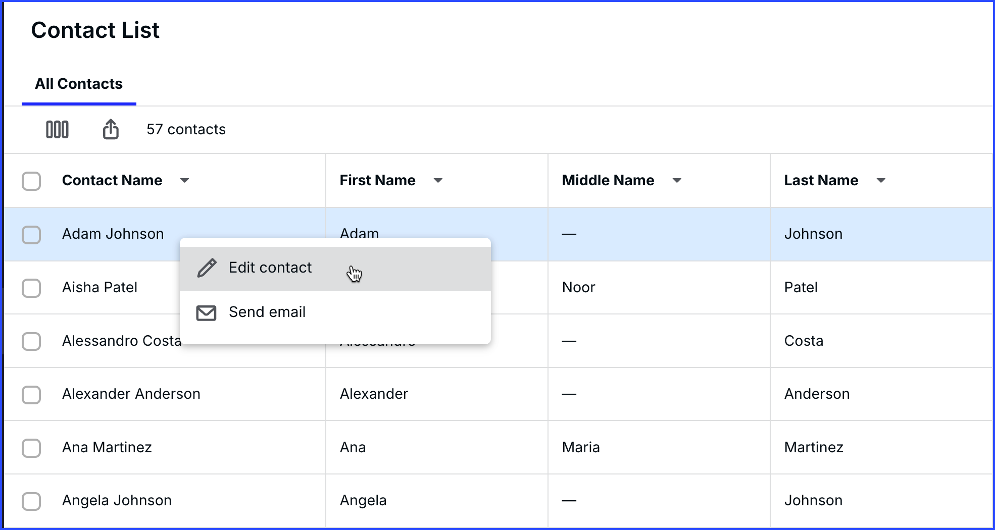 2.1 Navigating Client, Contact Lists & Records – Canopy Onboarding