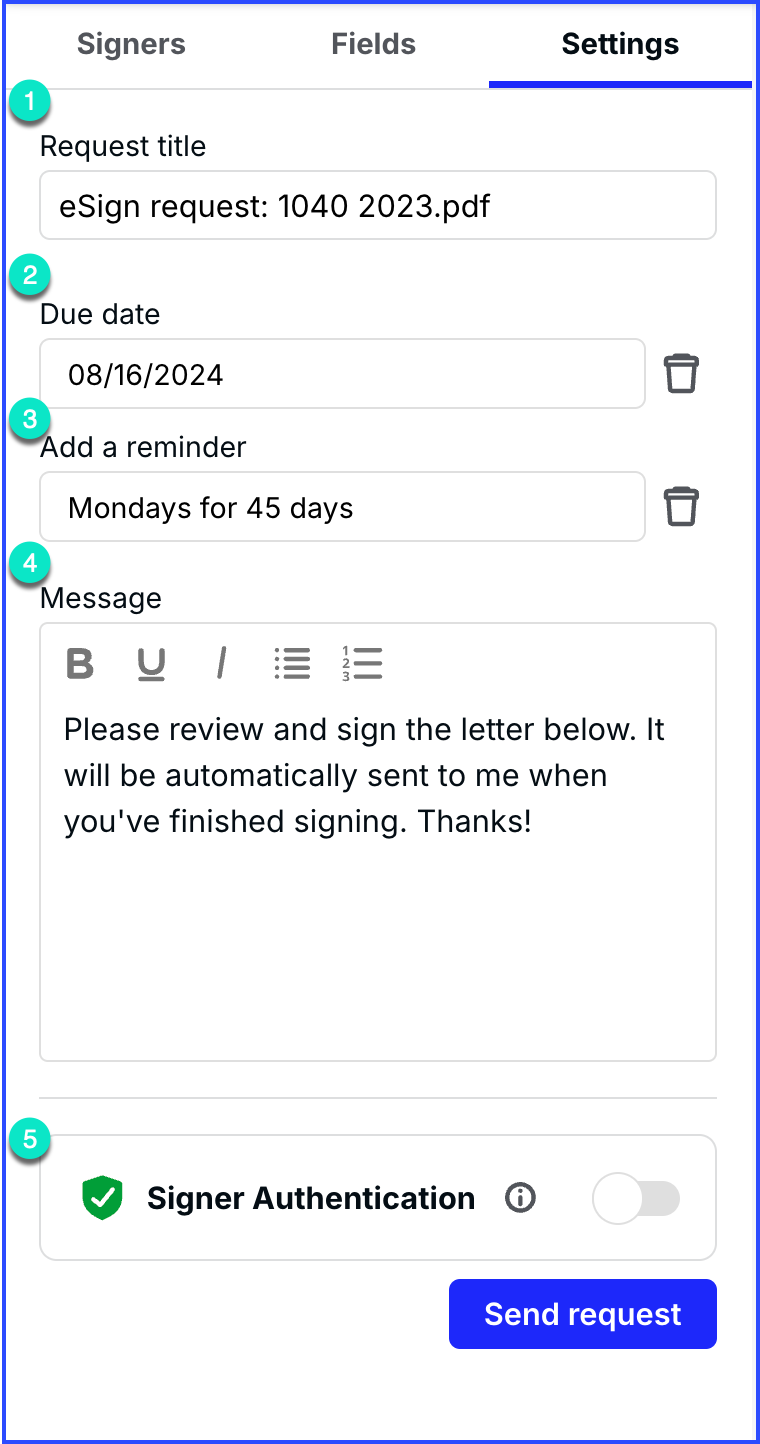5.3 Send eSign Requests – Canopy Onboarding